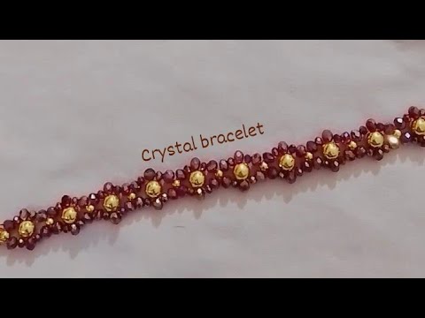 How to make Crystal beads bracelet at home.Learn step by step. - YouTube