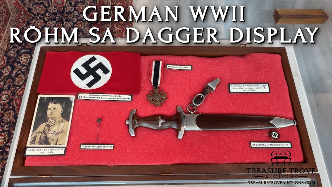 Rare Ground Röhm Dagger & SA Artifact Display | Full SA Collection Case ...