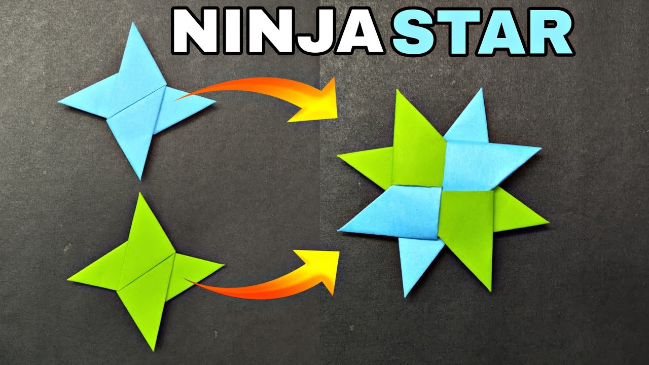 How to make paper Ninja Star at Home | Paper Ninja Star | Ninja Star ...