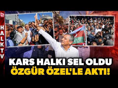 ÖZGÜR ÖZEL ADIM ATAMADI! Vatandaş etrafını sardı, coşku sokaklara sığmadı! Kars'ta izdiham yaşandı!