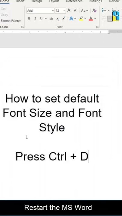 How to set default Font style and Font Size #word #excel #Font #font_Size - YouTube