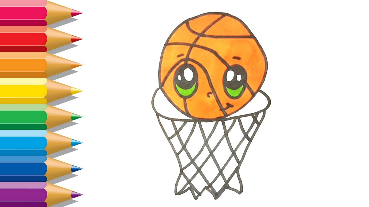 Learn Colors for Kids with Basketball Game & Ball | Coloring Pages for ...