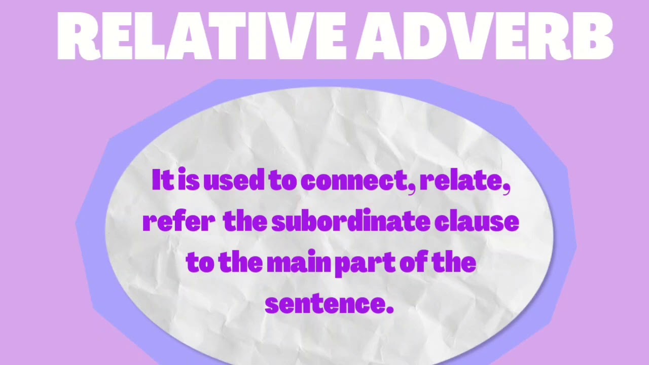 Relative Adverb | Function and Examples - YouTube