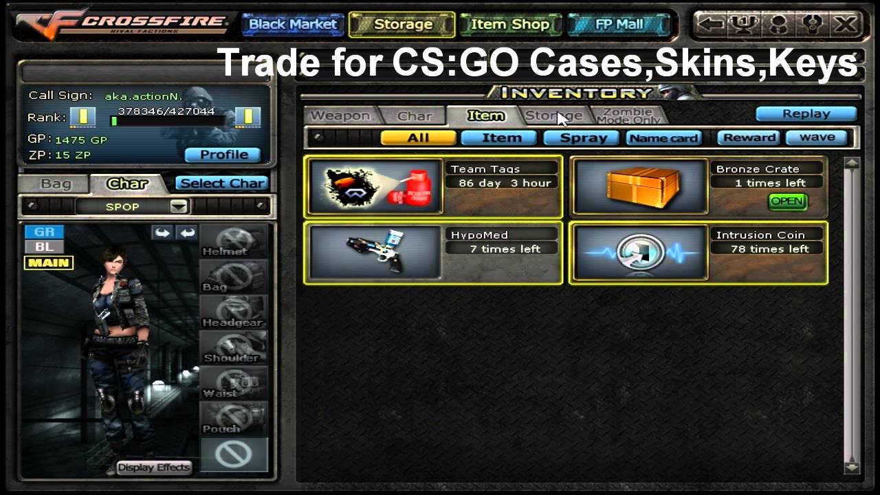 CrossFire Account For CS:GO Skins,Cases,Keys - YouTube