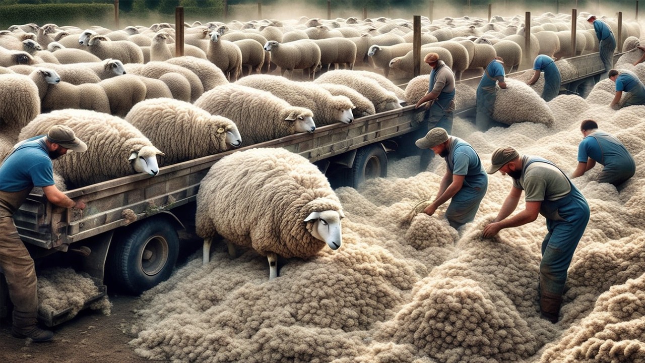 How 1.6 Million Sheep Are Raised And The Wool Harvesting Process In ...