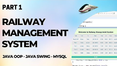 Railway Management System with GUI using Java - Full Project - YouTube