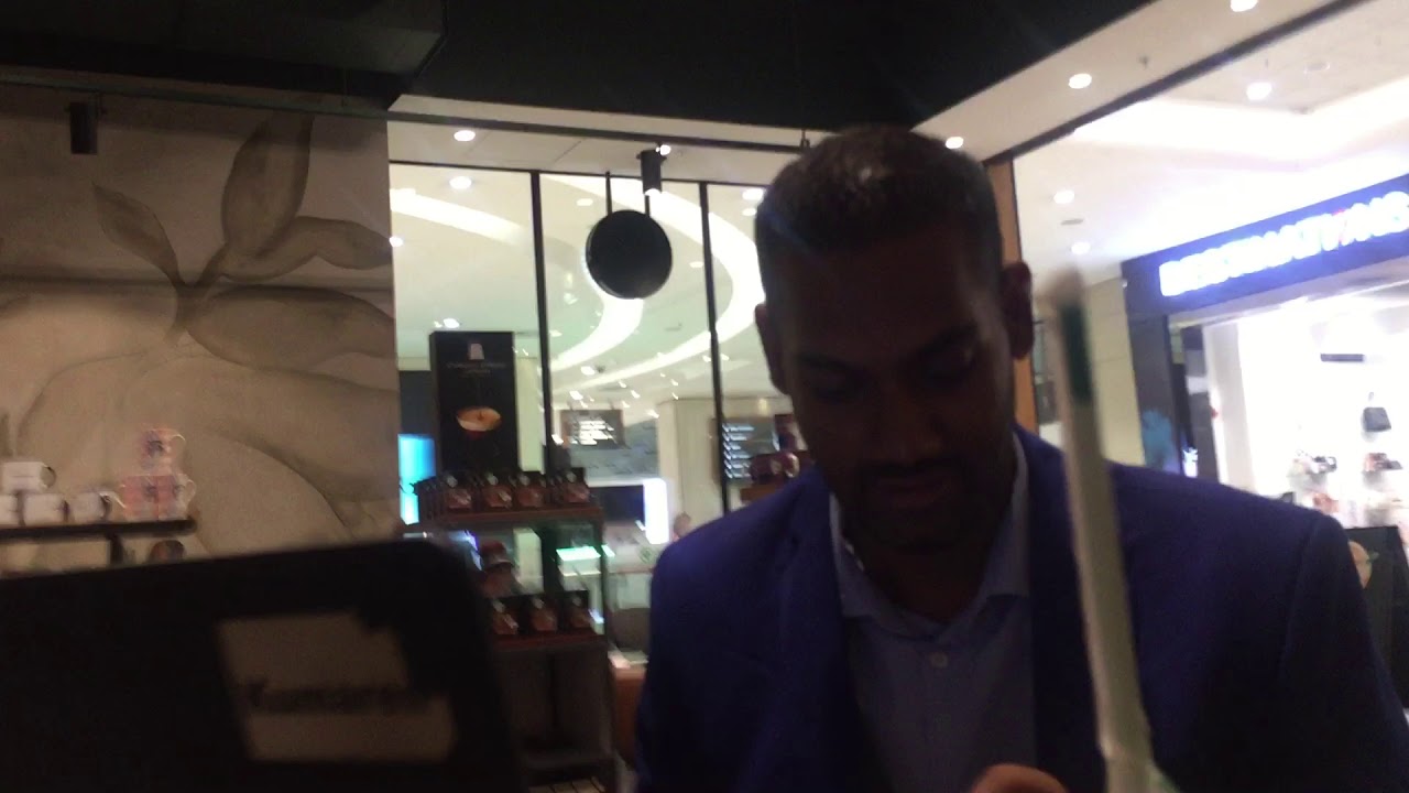 First Starbucks experience with grumpy dad - YouTube