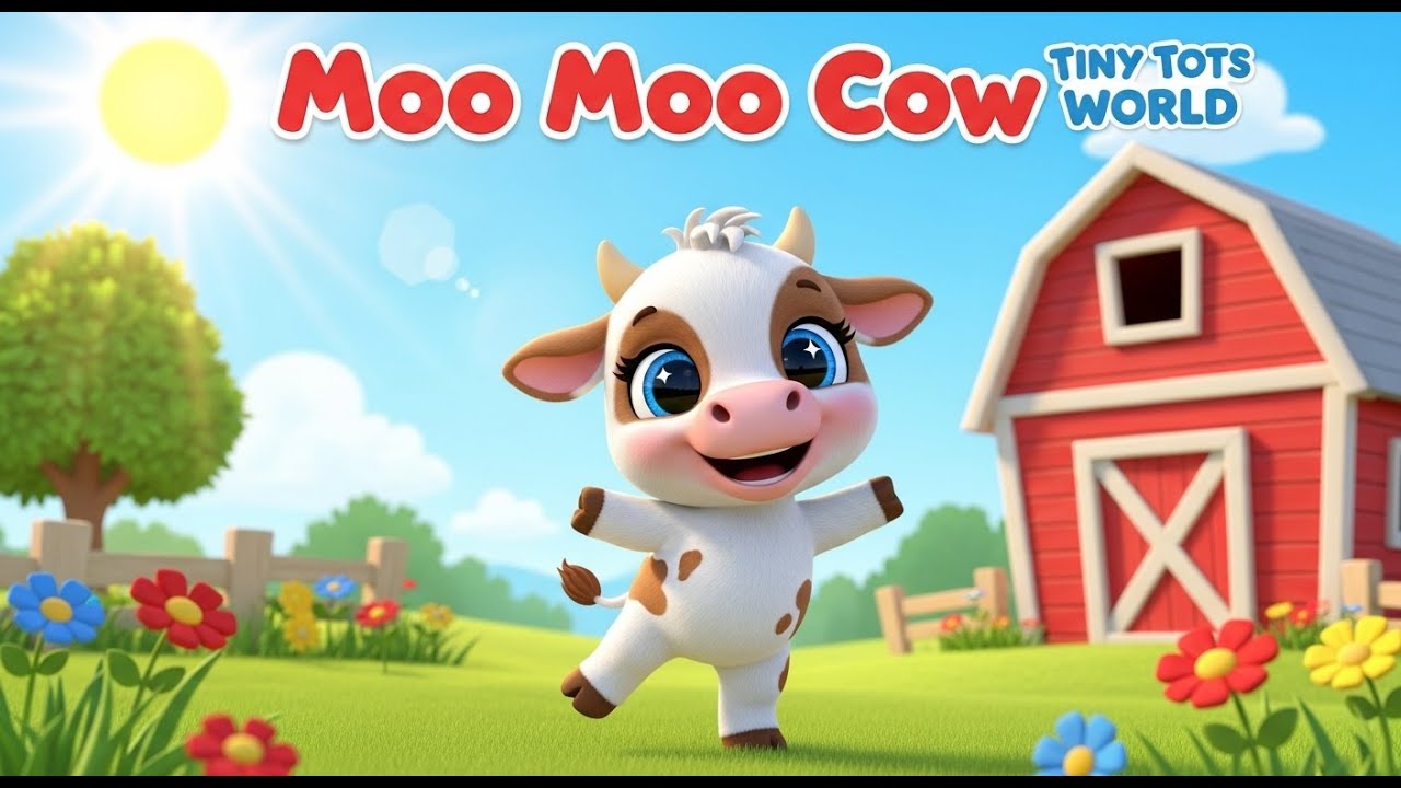 Moo Moo Cow 🐄 Fun Farm Animal Song for Kids - YouTube