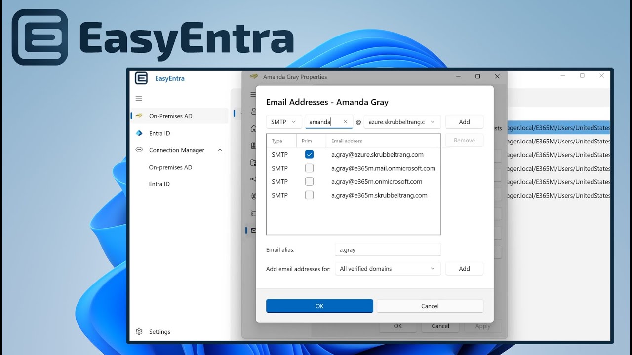 How to Configure Email Addresses (Proxy Addresses) - YouTube