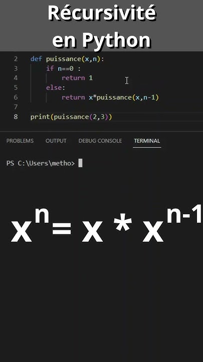 La récursivité en Python - YouTube