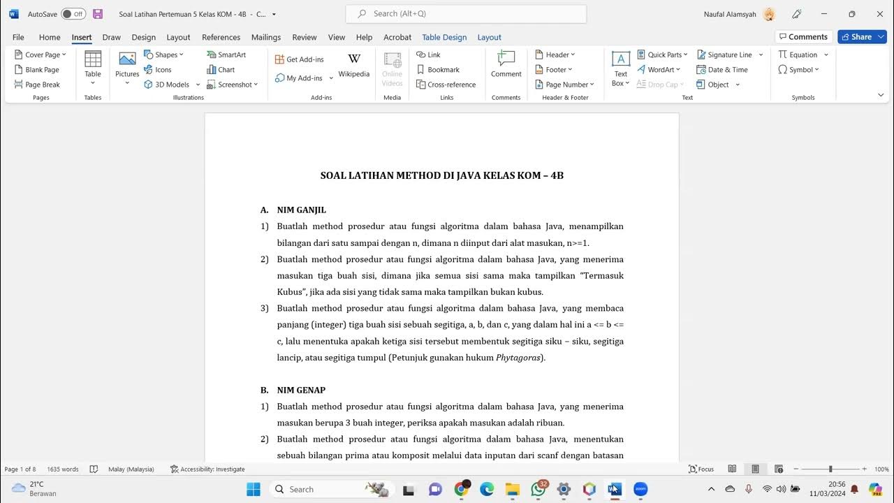 VIDEO PENJELASAN LATIHAN JAVA PERTEMUAN KE 5 (PBO) - YouTube