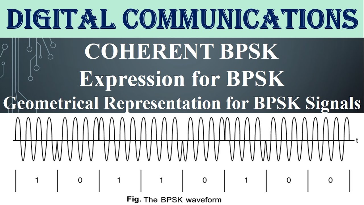 Coherent BPSK & Geometrical Representation for BPSK Signals - YouTube