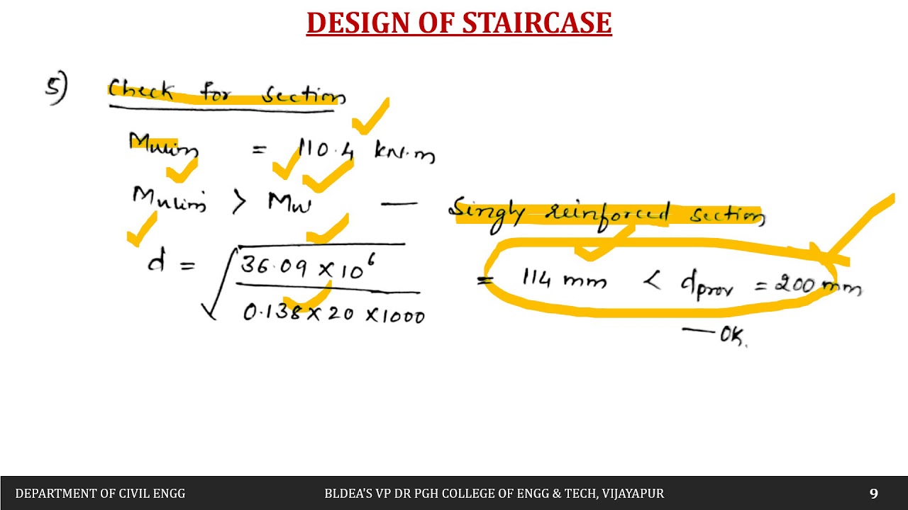 Design of Open well Staircase II Lecture-36 II Module-4 II DRCSE - YouTube