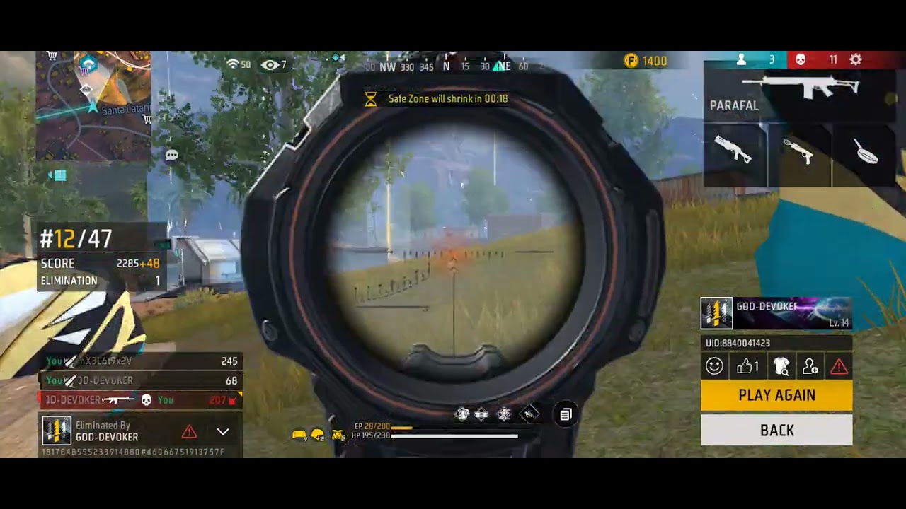 CS Rank Finally Fighting 💪💪#freefire 🔥 Solo Vs Squad // Headshot kill 😎 ...
