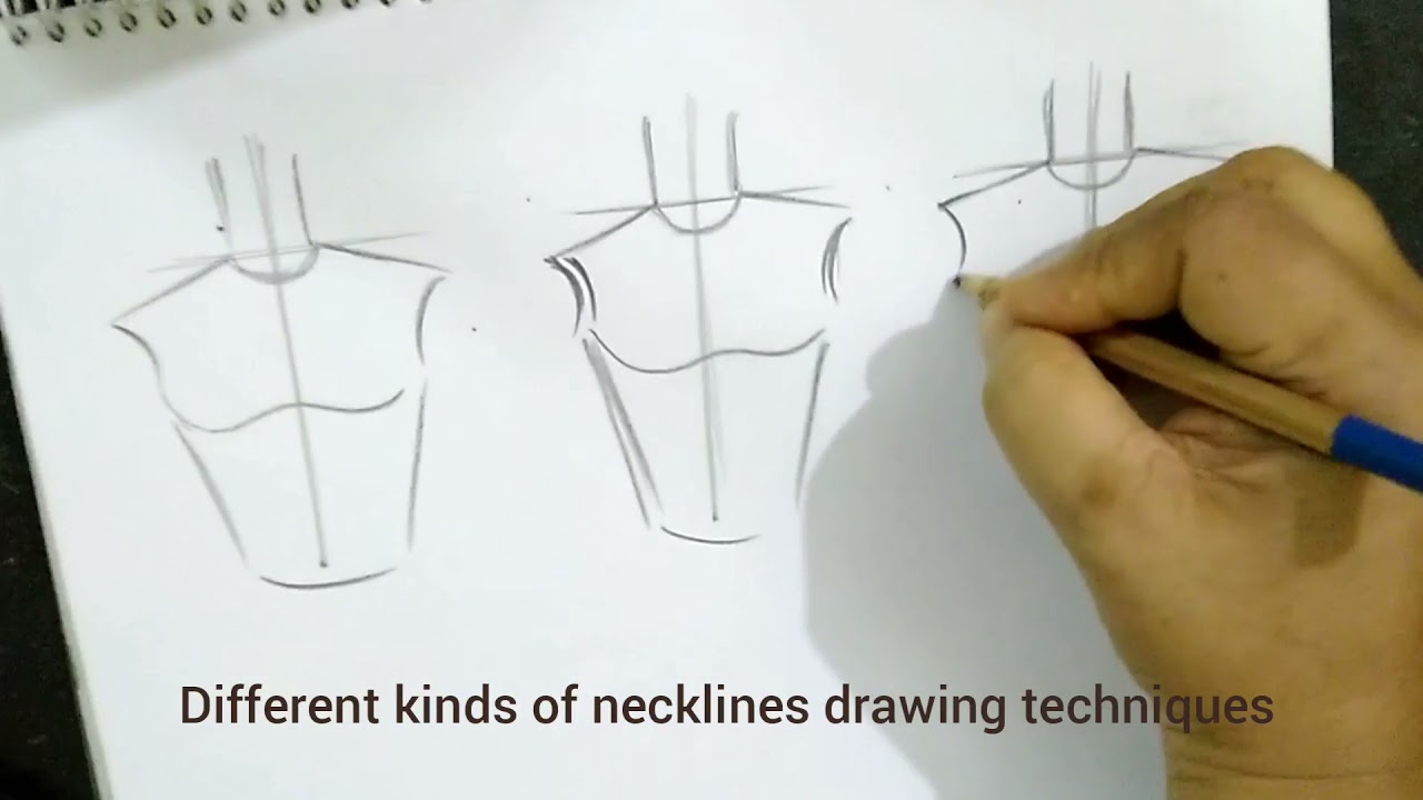 Easy to draw neck lines.fashio illustrations. - YouTube