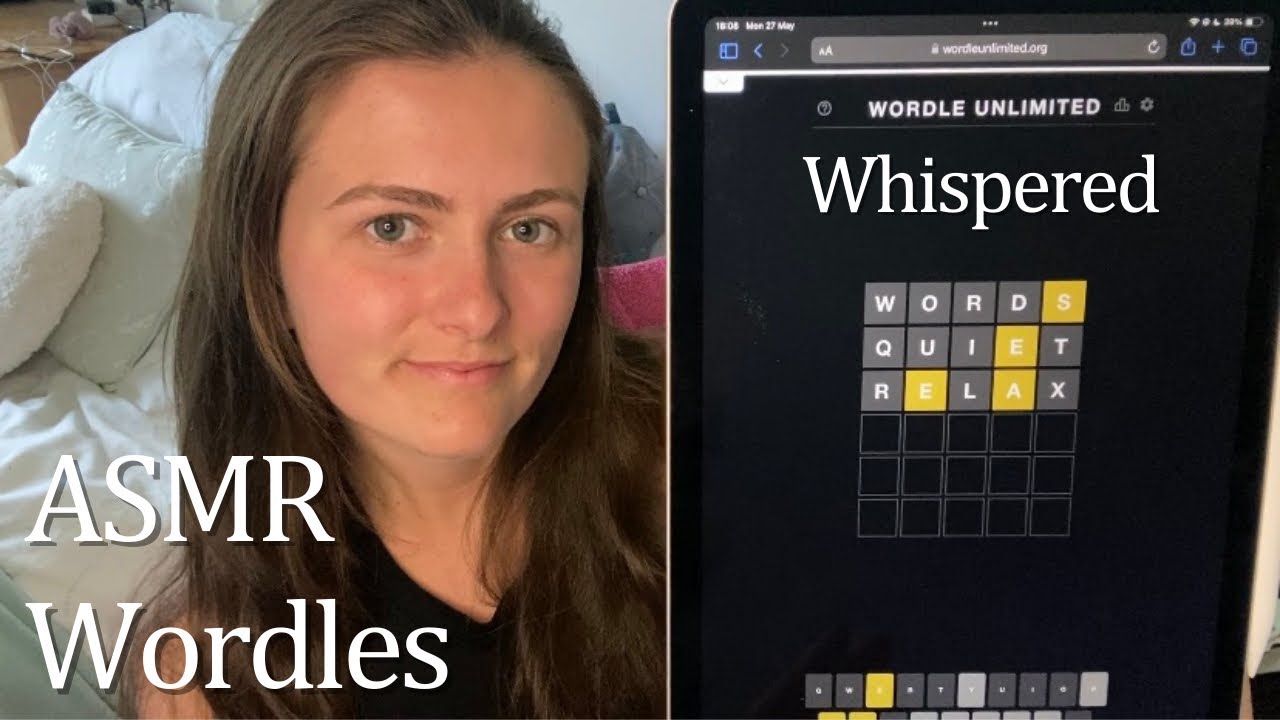 [ASMR] Super Relaxing Wordle | Word Puzzles | Whispered Game Play - YouTube