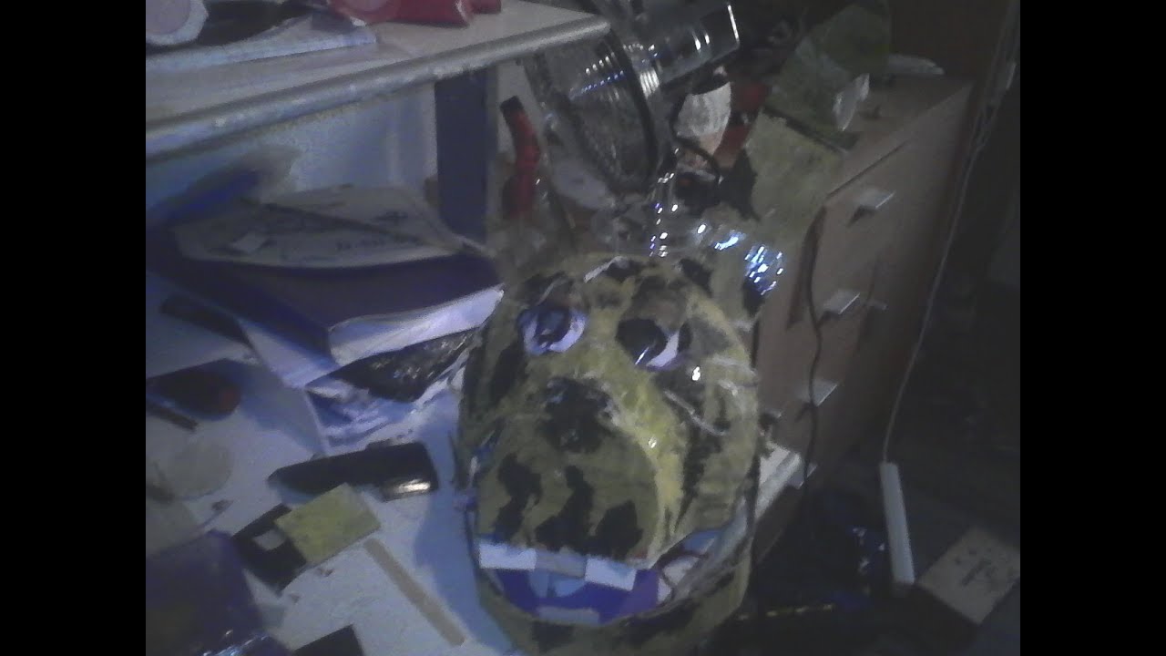 paper mache springtrap mask - YouTube