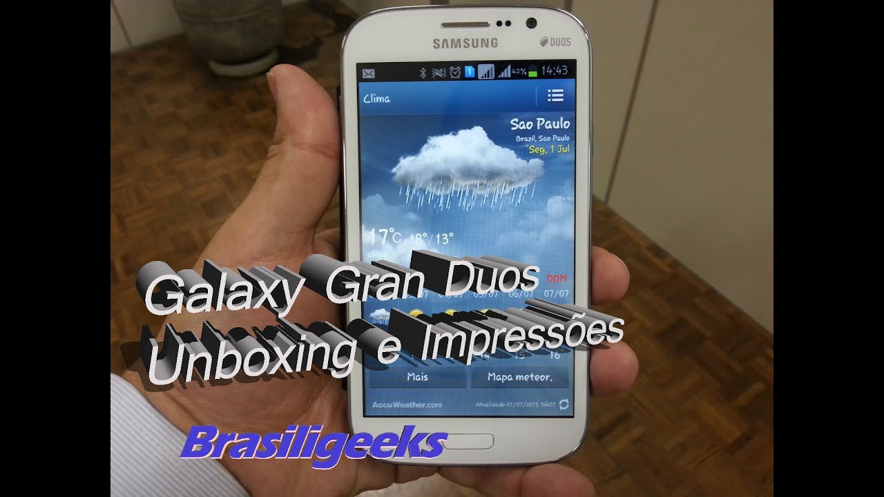 Samsung Galaxy Gran Duos - Unboxing e Impressões - YouTube