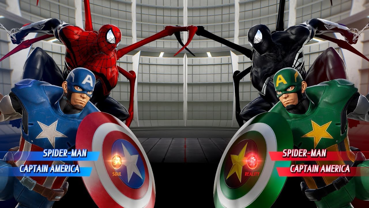 Spider Man & Captain America VS Black Spider Man & Green Captain ...