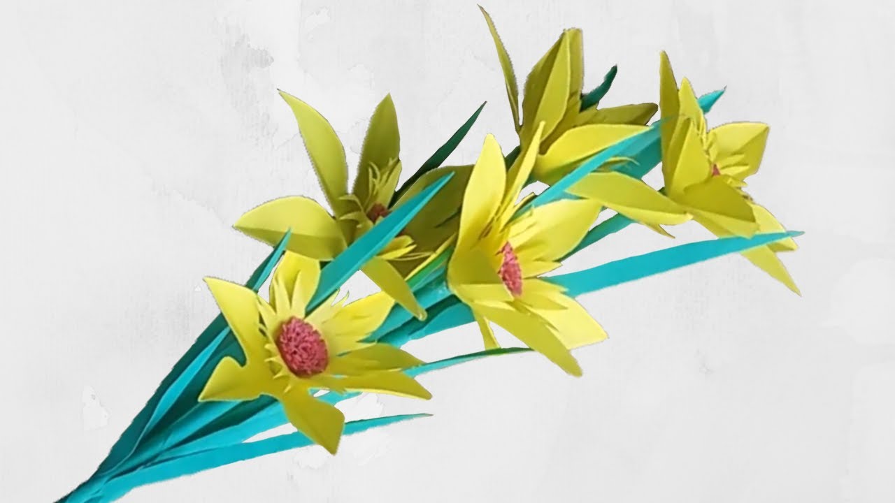 কাগজের ফুল বানানোর সহজ নিয়ম, Easy origami flower, Diy flower, kagojer ...