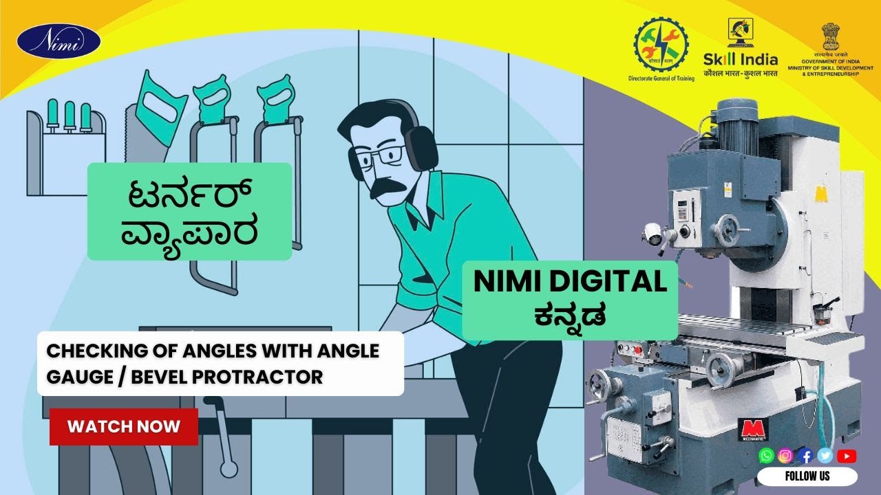 Checking of angles with angle gauge / bevel protractor | NIMI | DIGITAL ...