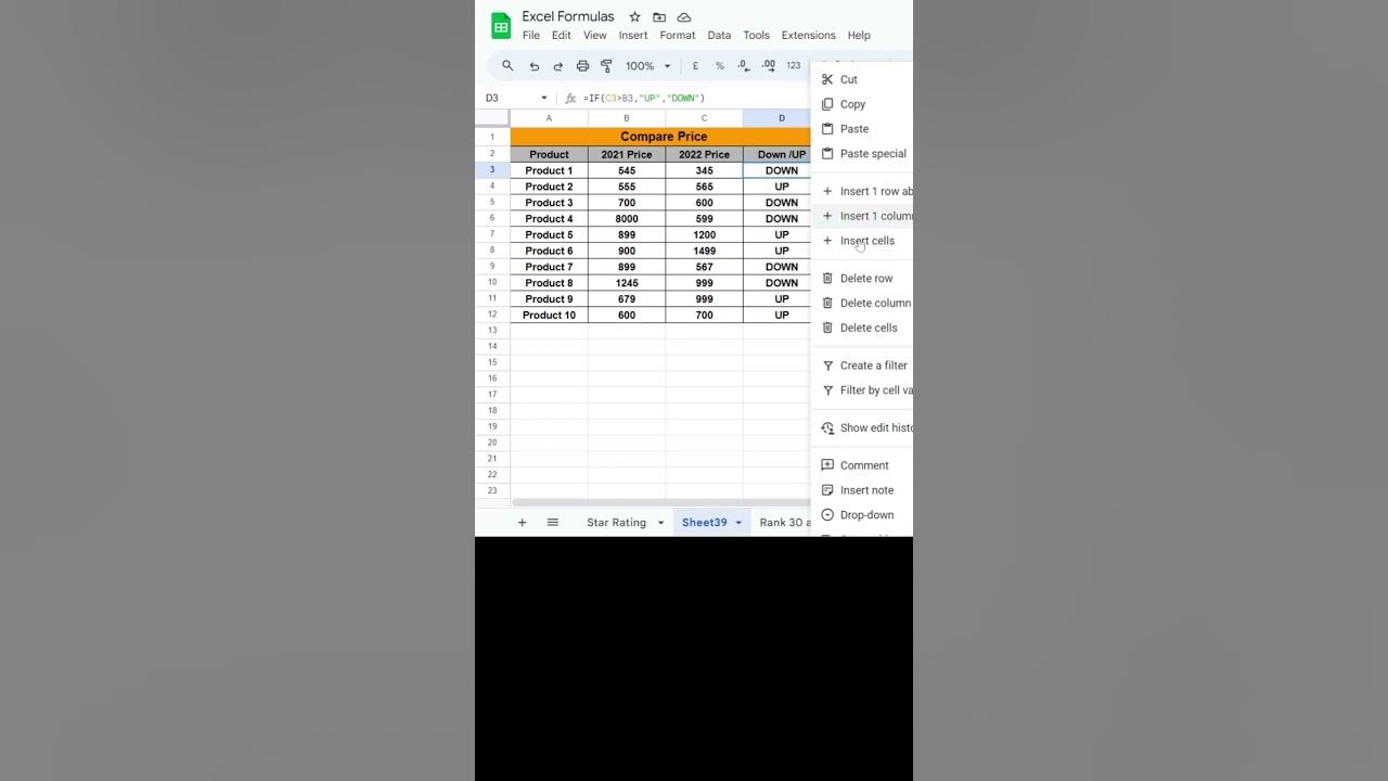 Excel For Beginners I Excel Excelshorts Exceltips Tricks Exceltutorial Formua Spreadsheet