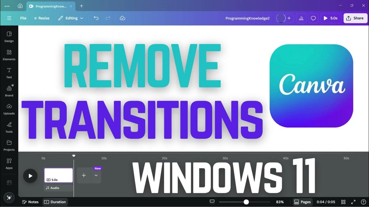 How to Remove Transitions in Canva | Delete Slide/Page Animations in Canva -2025 beginner's ...