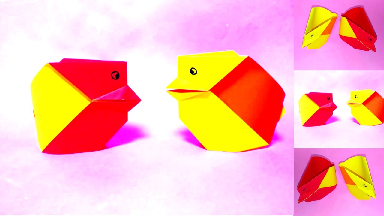 How To Fold An Origami Baby Chicken - Baby Chick Origami - Paper Baby ...