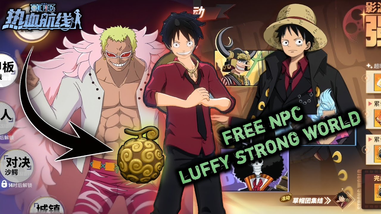 How To Get NPC LUFFY STRONG WORLD & Play New Event To Get GDF !! One ...