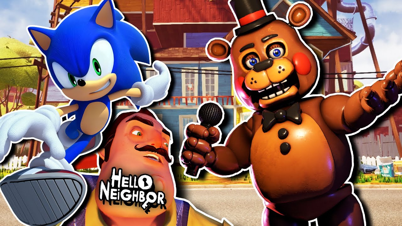SONIC vs TOY FREDDY | Hello Neighbor Mod - YouTube
