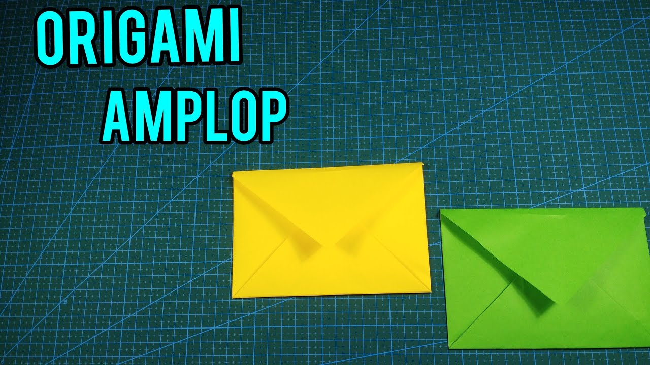 Cara membuat origami Amplop - How to make origami Envelope - YouTube