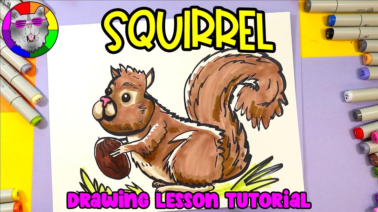 How to Draw a Cute Squirrel for Kids! - YouTube