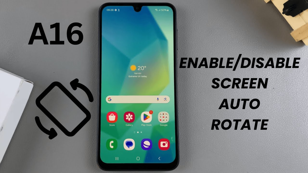 How To Enable/Disable Screen Auto Rotate On Samsung Galaxy A16 - YouTube