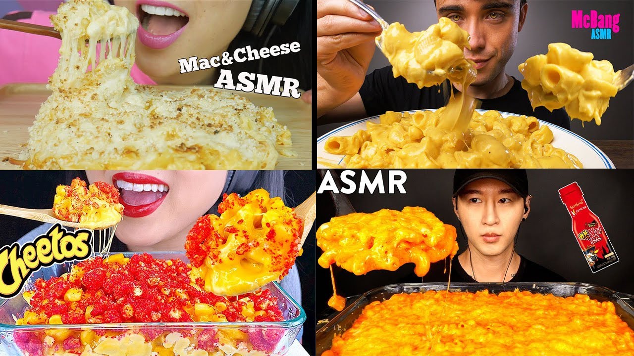 Cheesy Mac and Cheese ASMR MUKBANG COMPILATION - YouTube
