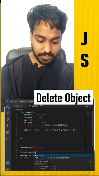 Delete Object Properties In Javascript Youtube