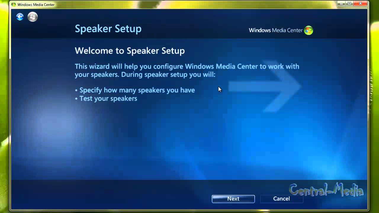 First time setup for Microsoft Media Center - YouTube