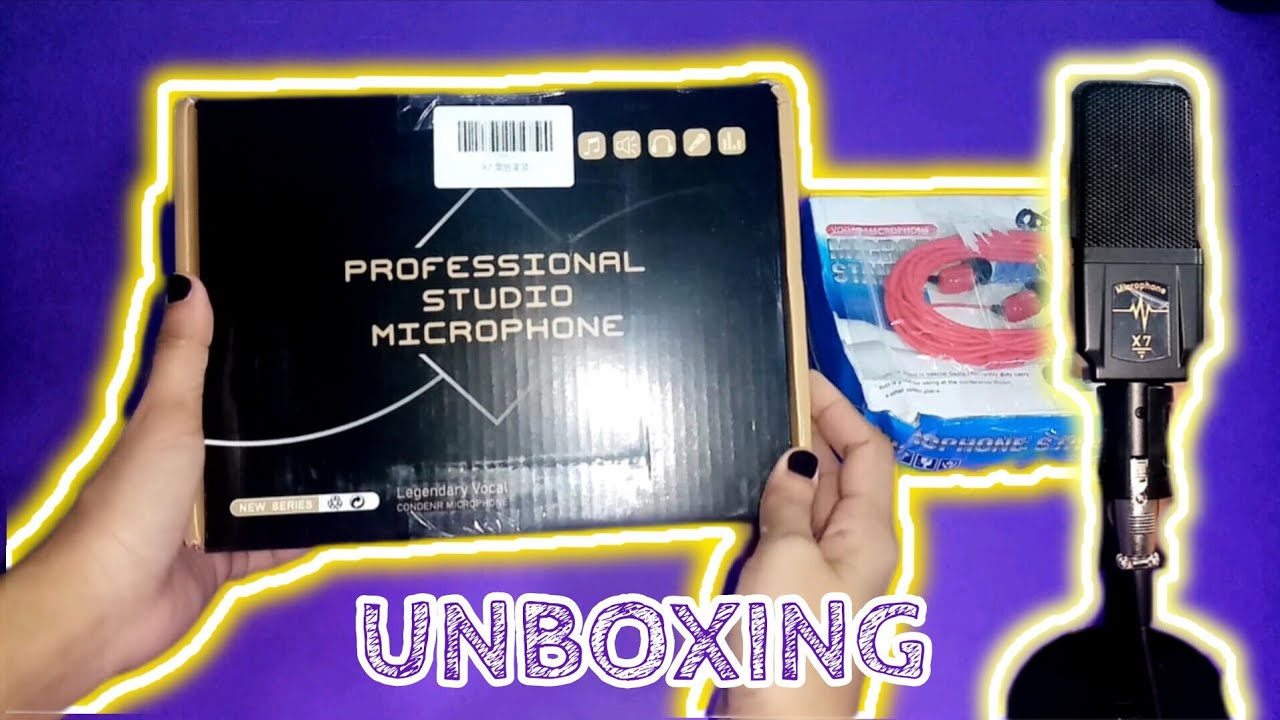 🎙 Unboxing New X7 Condenser Microphone Kit | ASMR Unbox + 1 Song Cover ...