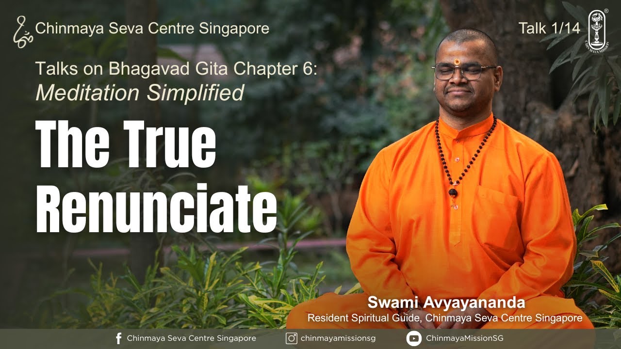 1 of 14 I Bhagavad Gita Chapter 06 Verses 01 - 02 I The True Renunciate ...
