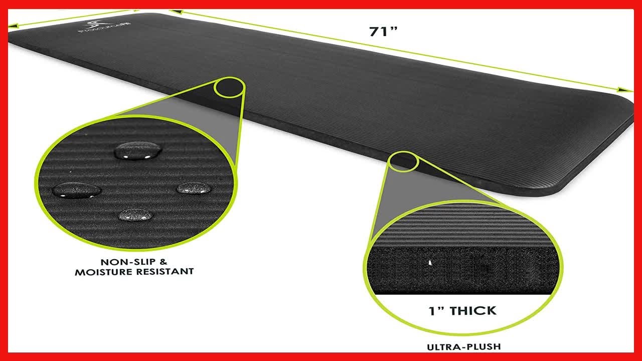 ProsourceFit Extra Thick Yoga Pilates Exercise mat - YouTube