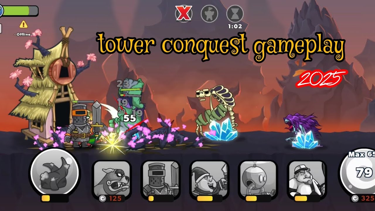 The newest gameplay of the tower conquest game in 2025!! - YouTube