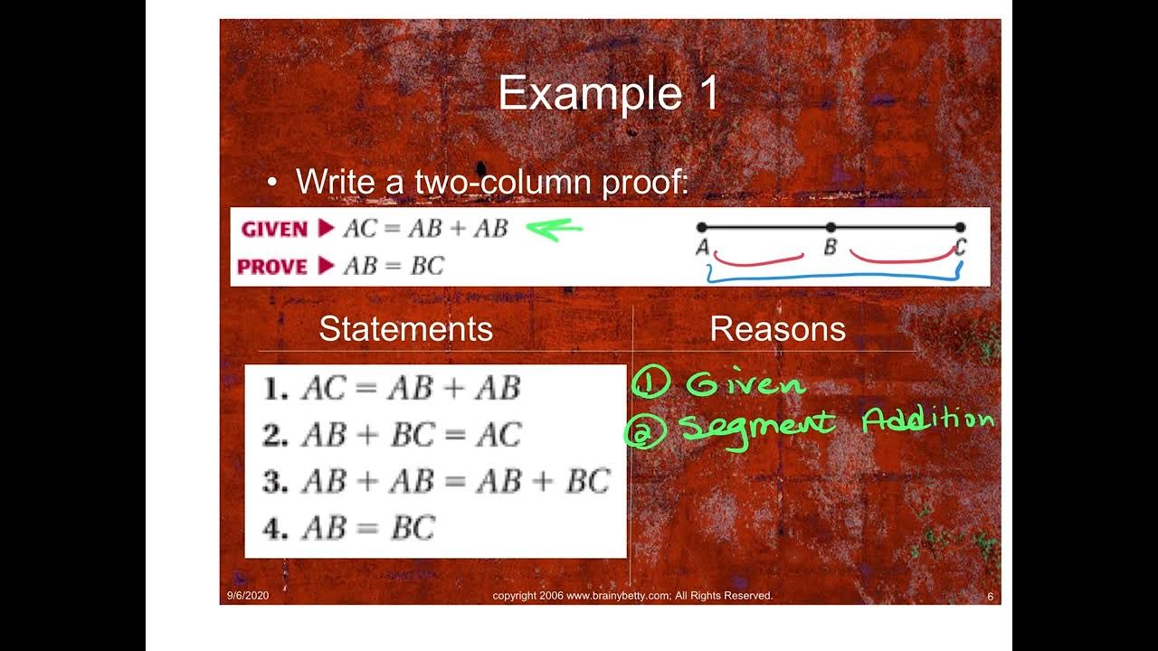 9.13.22 2.5 Prove Statements about Segments and Angles - YouTube