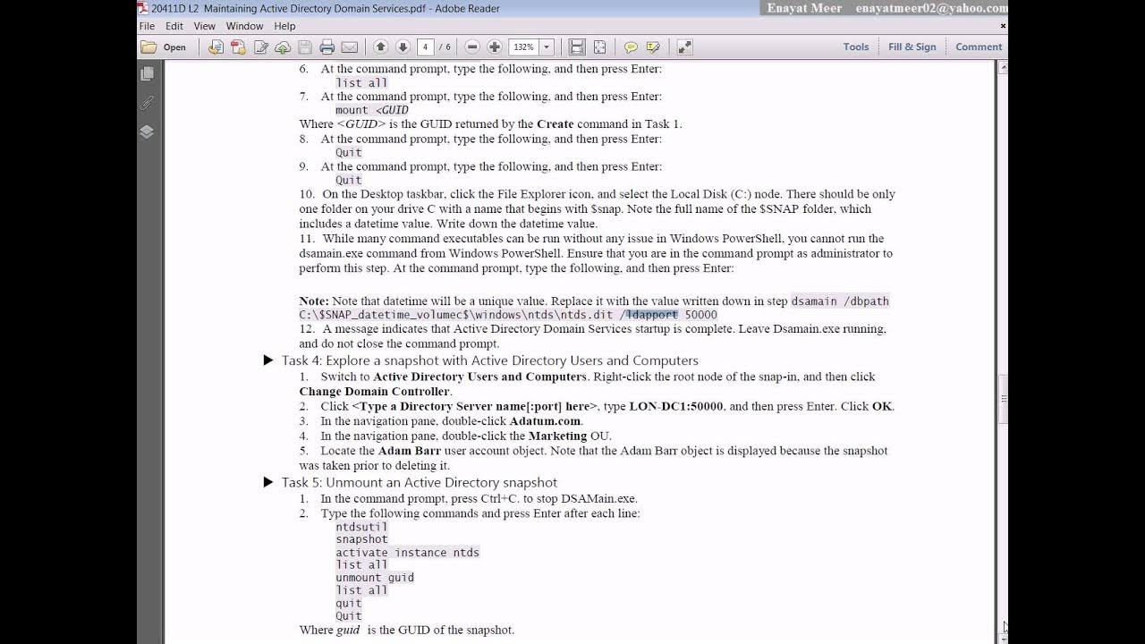 Read Only Domain Controller video lab steps by Enayat Meer - 20411D M2 - YouTube