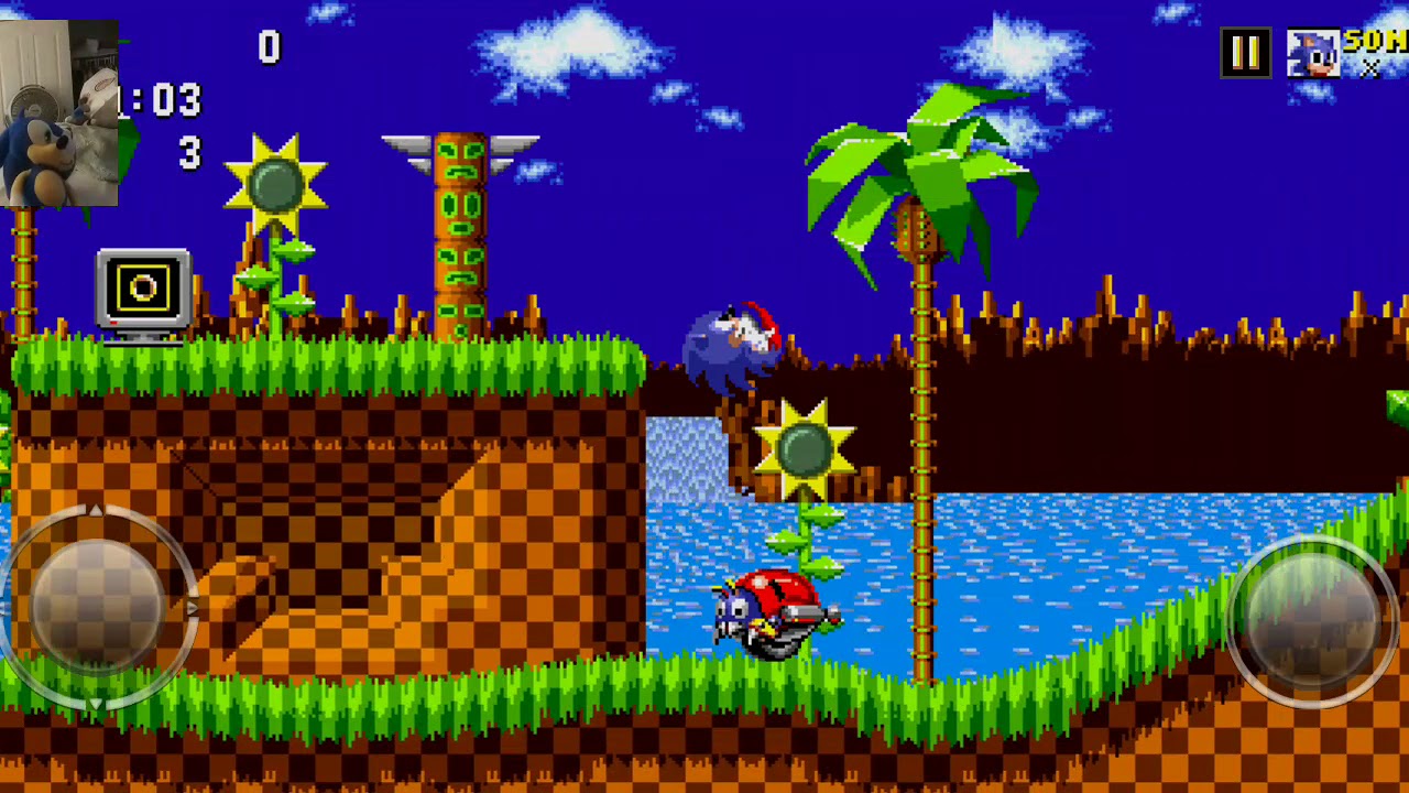 Sonic the Hedgehog playing Sonic the Hedgehog the classic one - YouTube