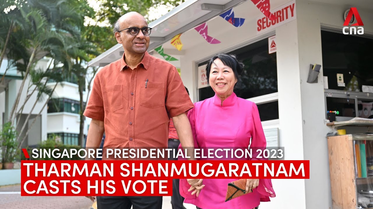 Singapore Presidential Election: Tharman casts his vote at Raffles ...