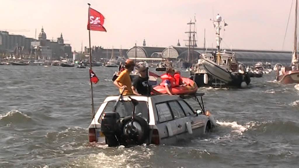 Sail Amsterdam 2015 sailing car citroen - YouTube