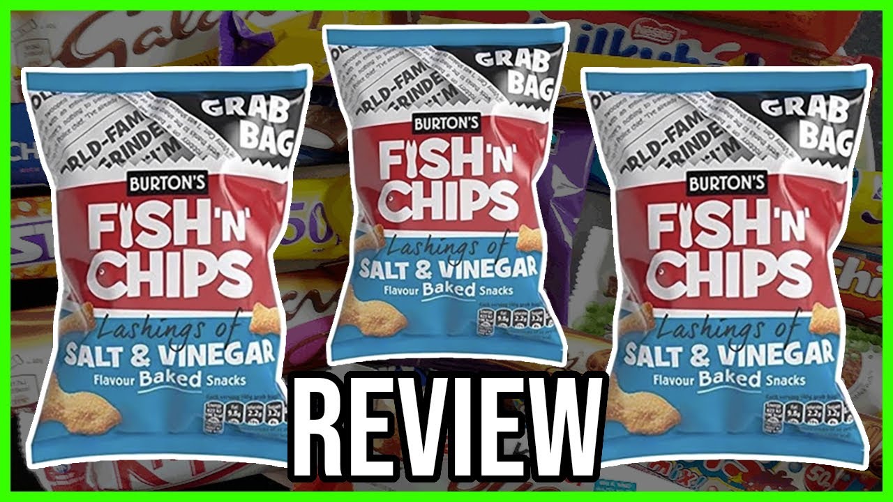 Burton's Fish 'n' Chips Lashings of Salt & Vinegar Flavour Baked Snacks ...