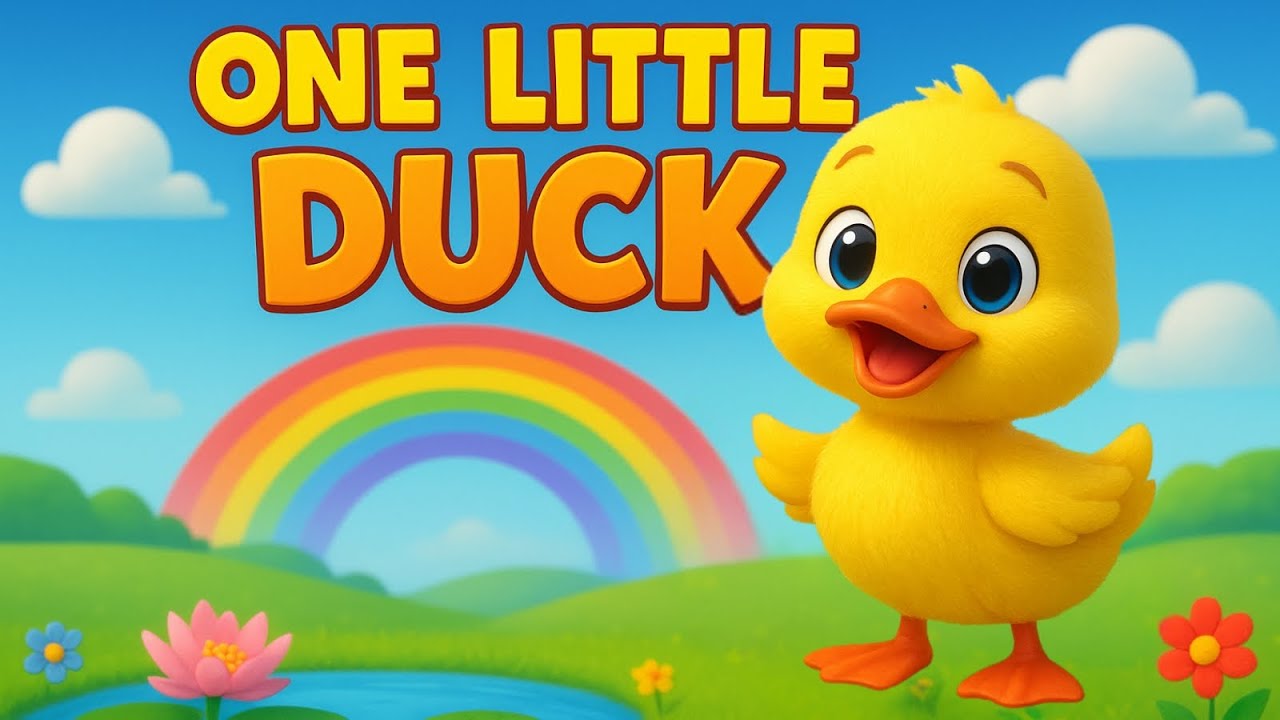 One Little Duck | Nursery Rhymes Song for Kids | Baby Duck Cartoon Song ...