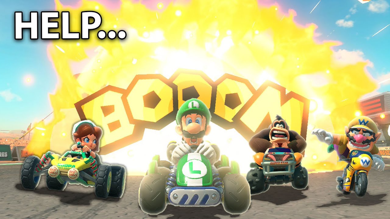 MARIO KART BUT IF WE GET HIT… - YouTube