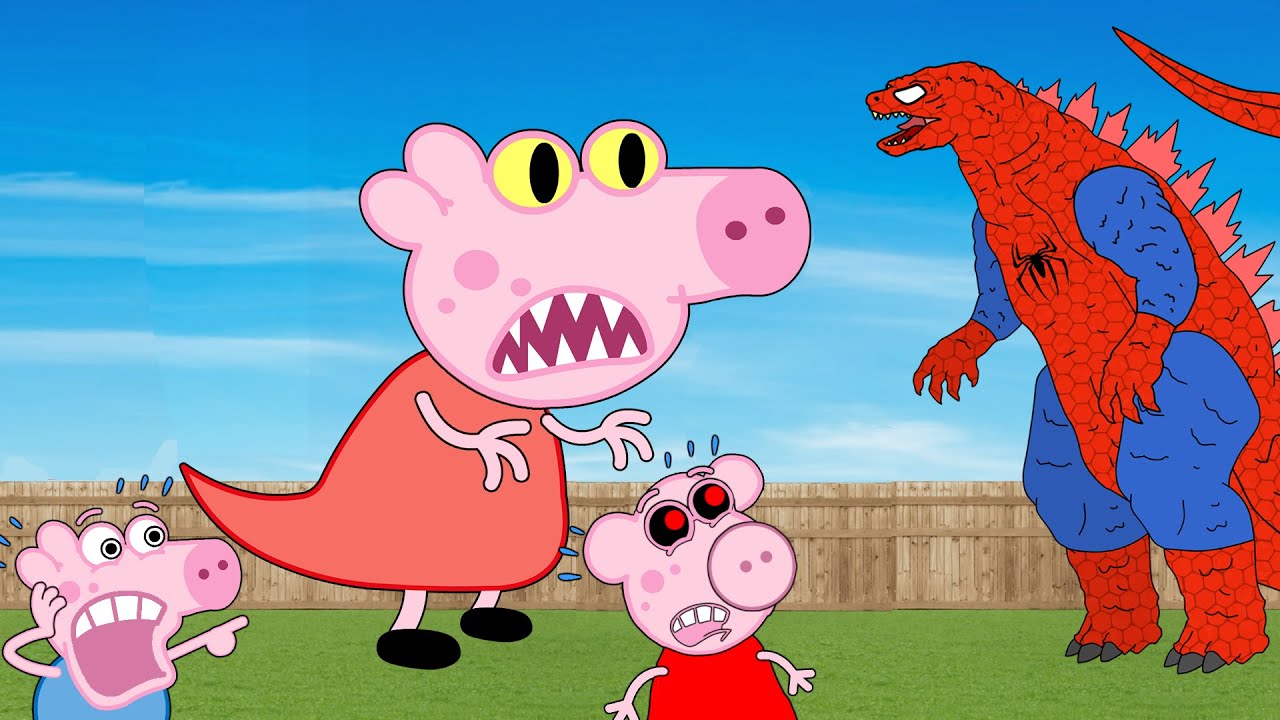 Peppa 1 Hour, Peppa Vs Godzilla, Funny Animations - YouTube