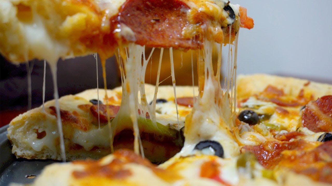 Pepperoni Stuffed Crust Pizza With English Subtitle Recipe By Cook With ...